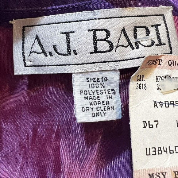AJ Bari | Dresses | Aj Bari Vintage Wrap Dress Purple Nwt Deadstock ...